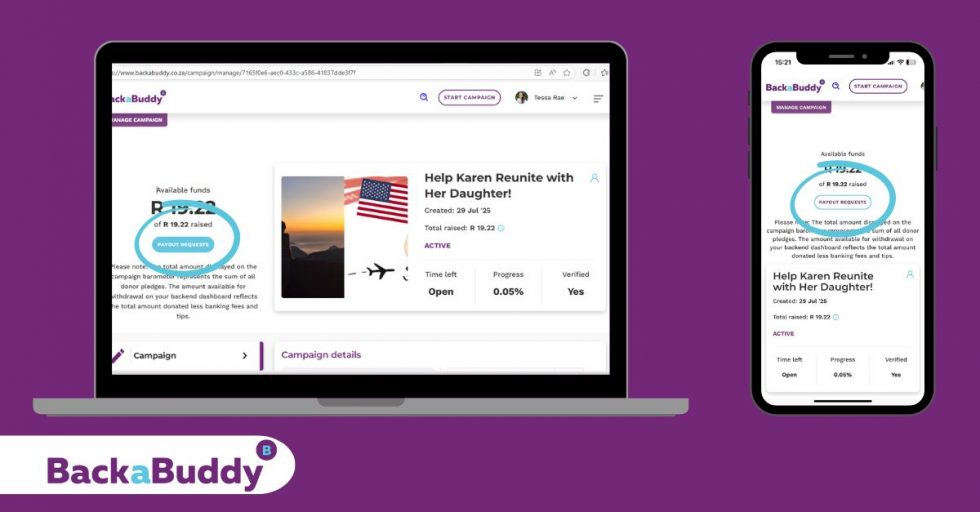 How to Request a Payout on BackaBuddy - Mobile and Desktop View ...