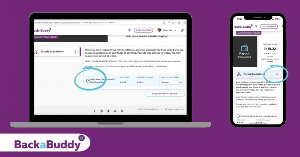 How to Request a Payout on BackaBuddy - Mobile and Desktop View ...